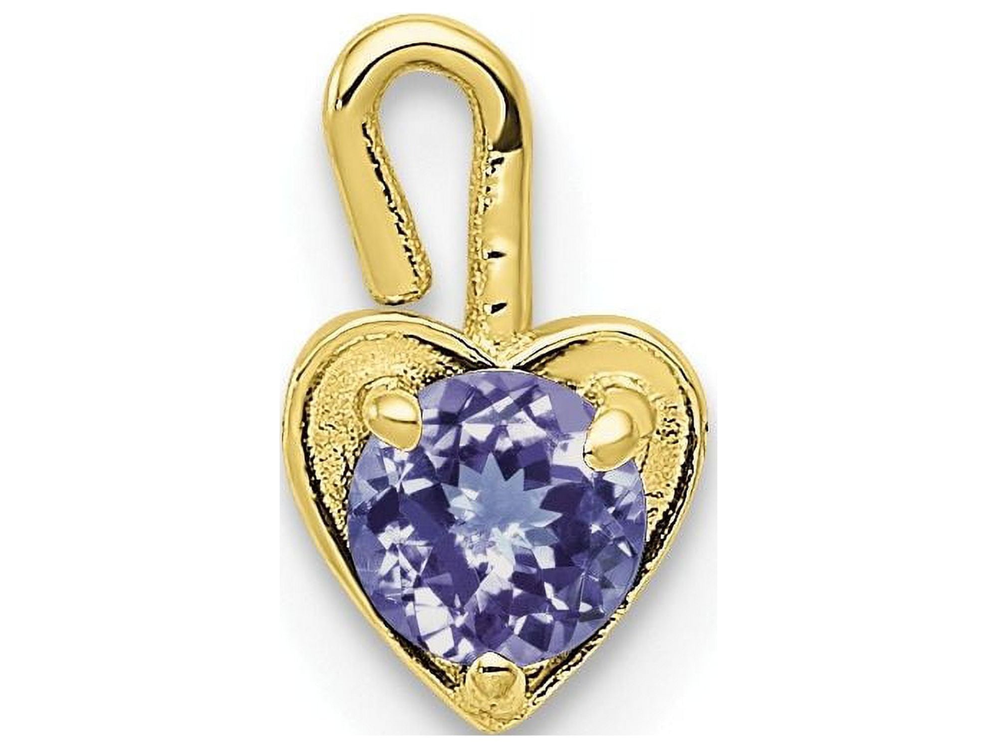 FJC Finejewelers 10k Yellow Gold June Synthetic Birth Month Stone Heart ...