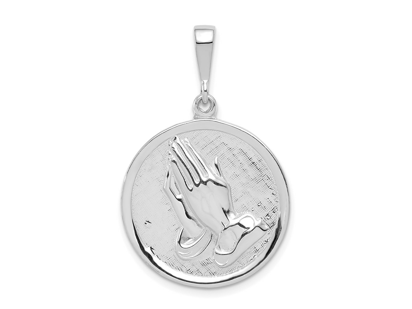 FJC Finejewelers 14 kt White Gold Themed Praying Hands and Serenity ...