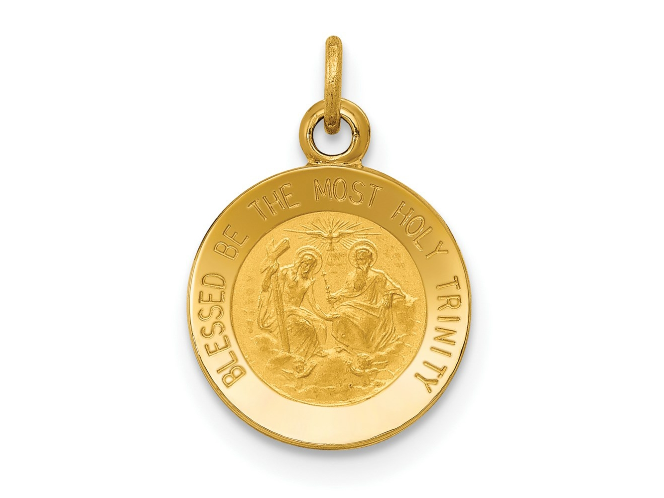 FJC Finejewelers 14 kt Yellow Gold Holy Trinity Medal Charm 16 x 11 mm - Walmart.com
