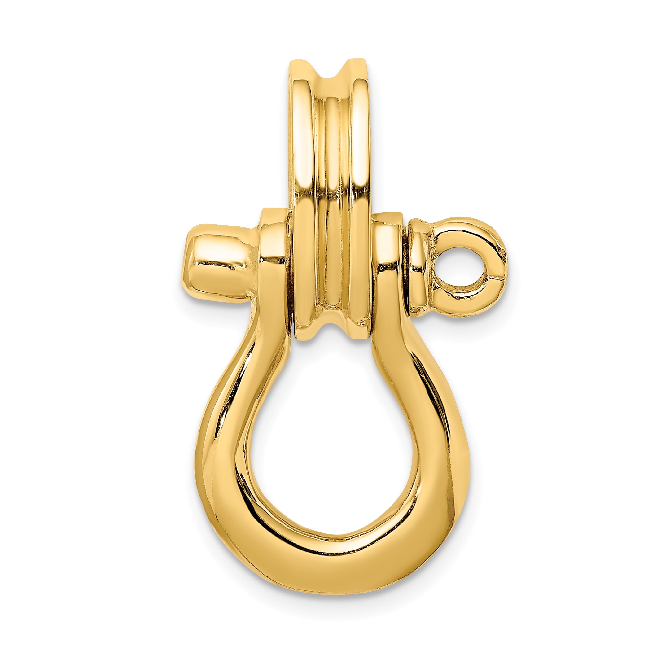 14K 3-D Large Shackle Link with Pulley Bail Charm K7980 - Walmart.com