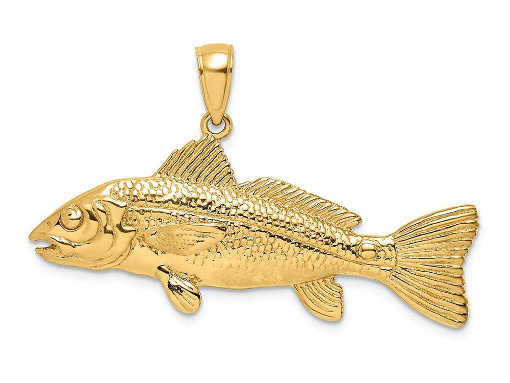 FJC Finejewelers 14k Yellow Gold 3d Red Fish Charm - Walmart.com