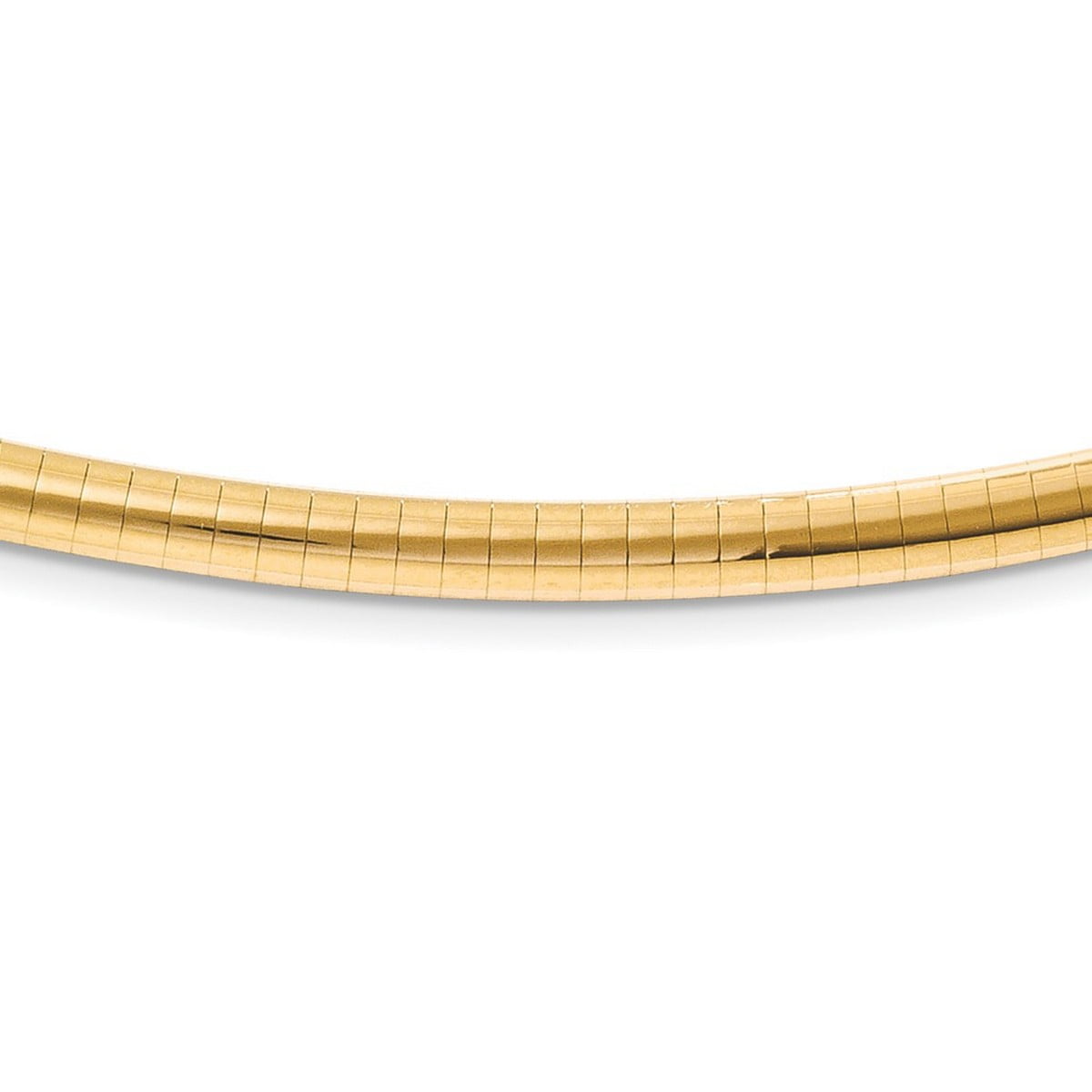 14k Yellow Gold Box Catch Closure 4mm Domed Omega Necklace 16 Inch ...