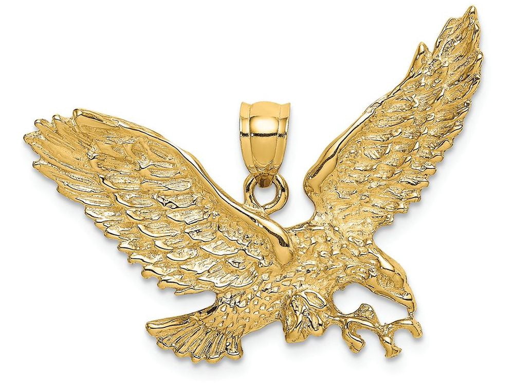 FJC Finejewelers 14k Yellow Gold Eagle with Beak Touching Claws Charm ...