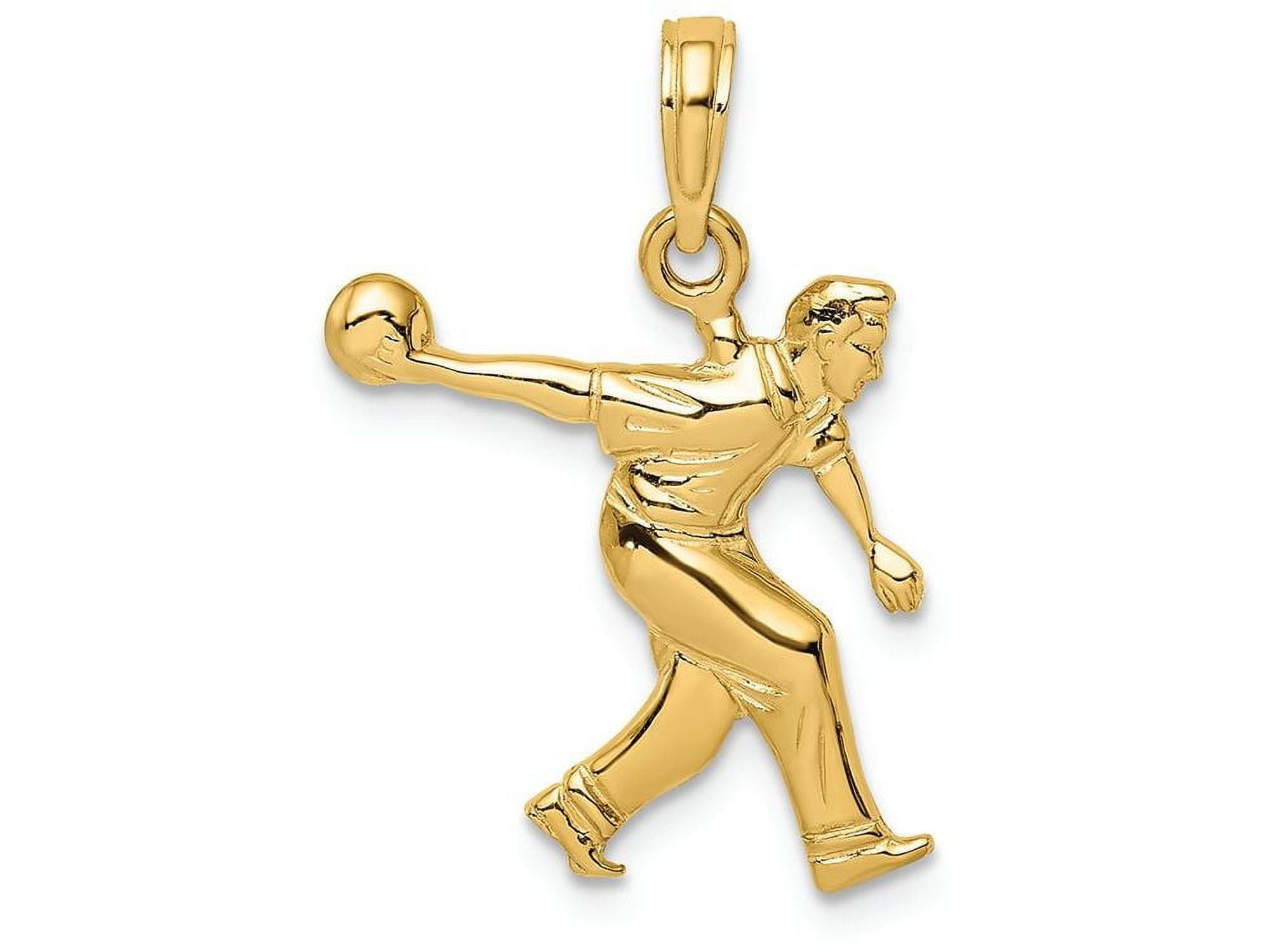 FJC Finejewelers 14k Yellow Gold Male Bowling Charm - Walmart.com