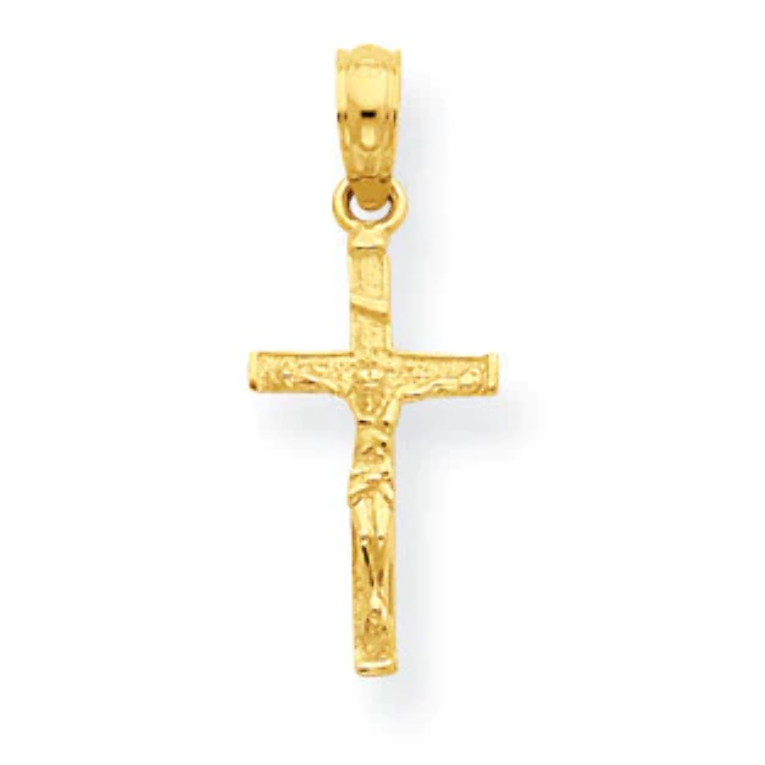 FJC Finejewelers 14k Yellow Gold Mini Crucifix Charm Block Cross ...