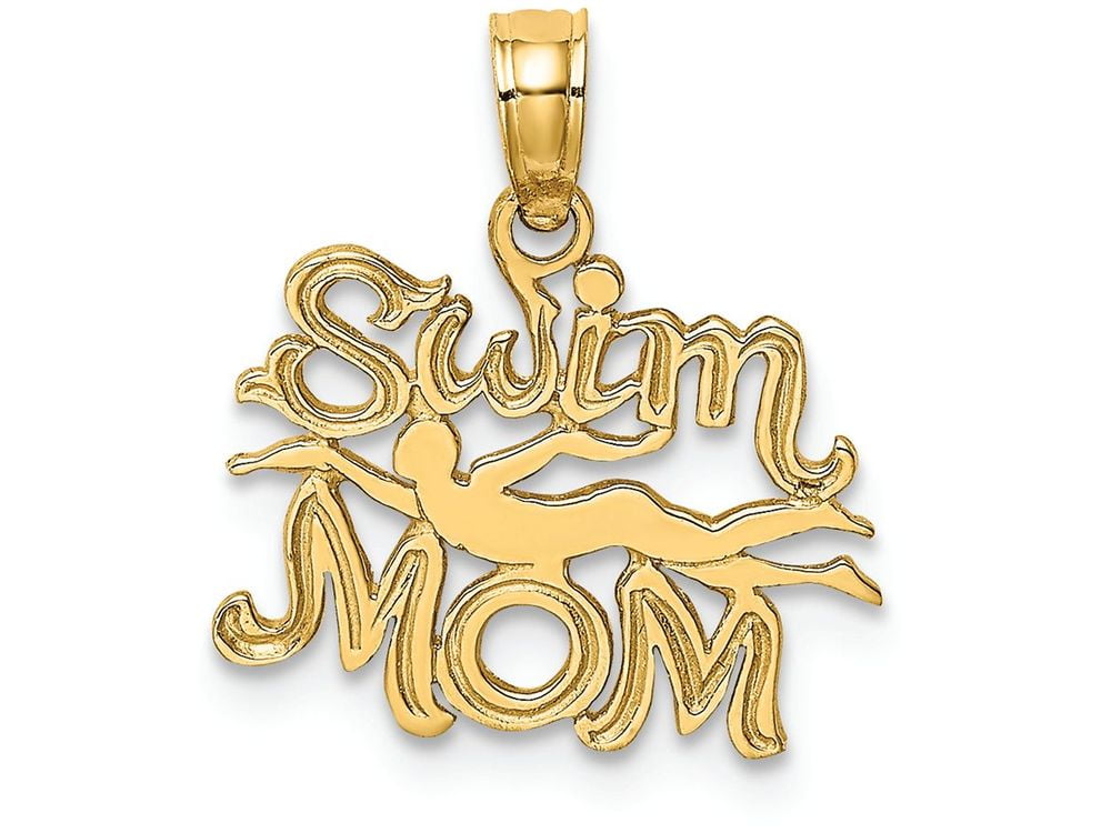 FJC Finejewelers 14k Yellow Gold Swim Mom with Swimmer Charm - Walmart.com