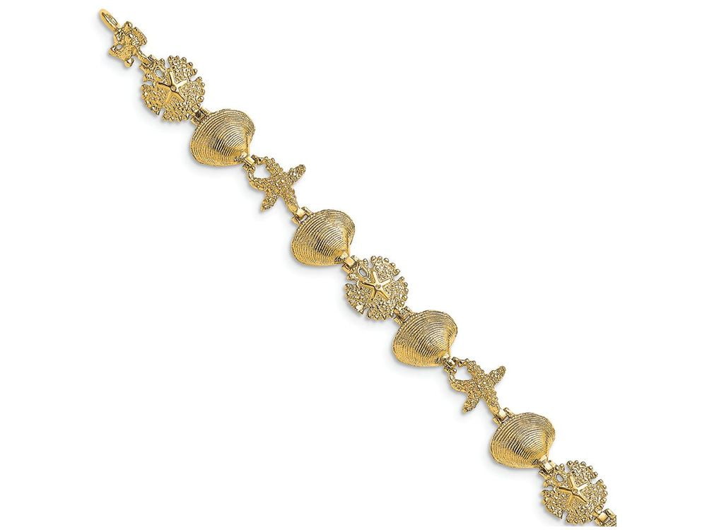 FJC Finejewelers Sand Dollar Clam Starfish Bracelet - Walmart.com
