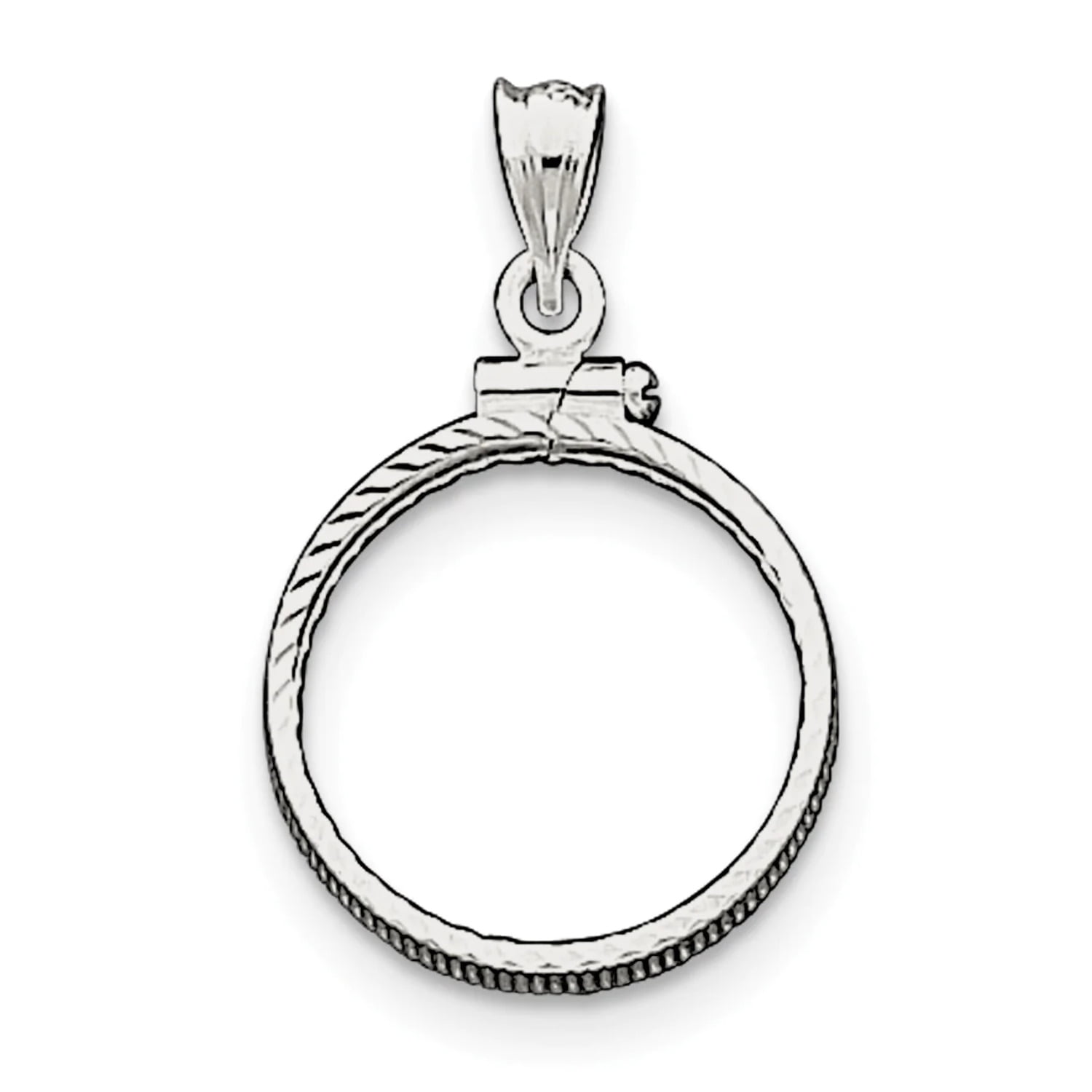 FJC Finejewelers Sterling Silver 19.1 X 1.5mm $0.01 Bright Cut Coin ...