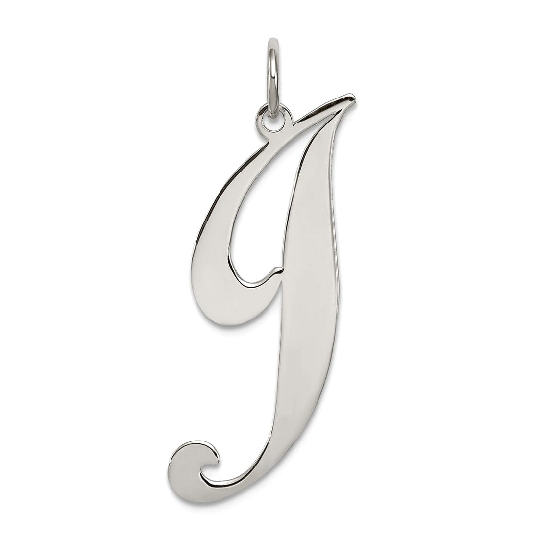 925 Sterling Silver Solid Polished Large Fancy Script Letter Name ...