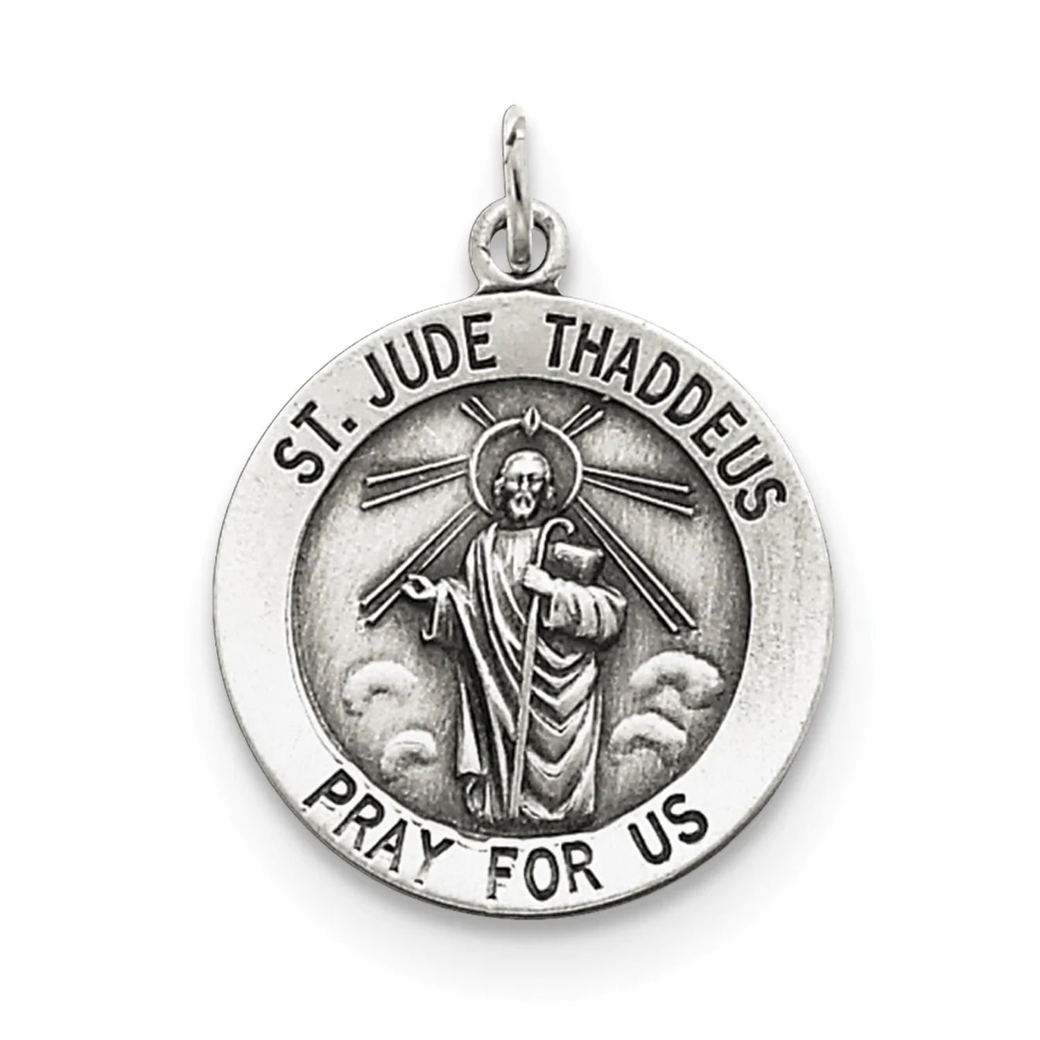 FJC Finejewelers Sterling Silver Saint Jude Thaddeus Medal Pendant ...