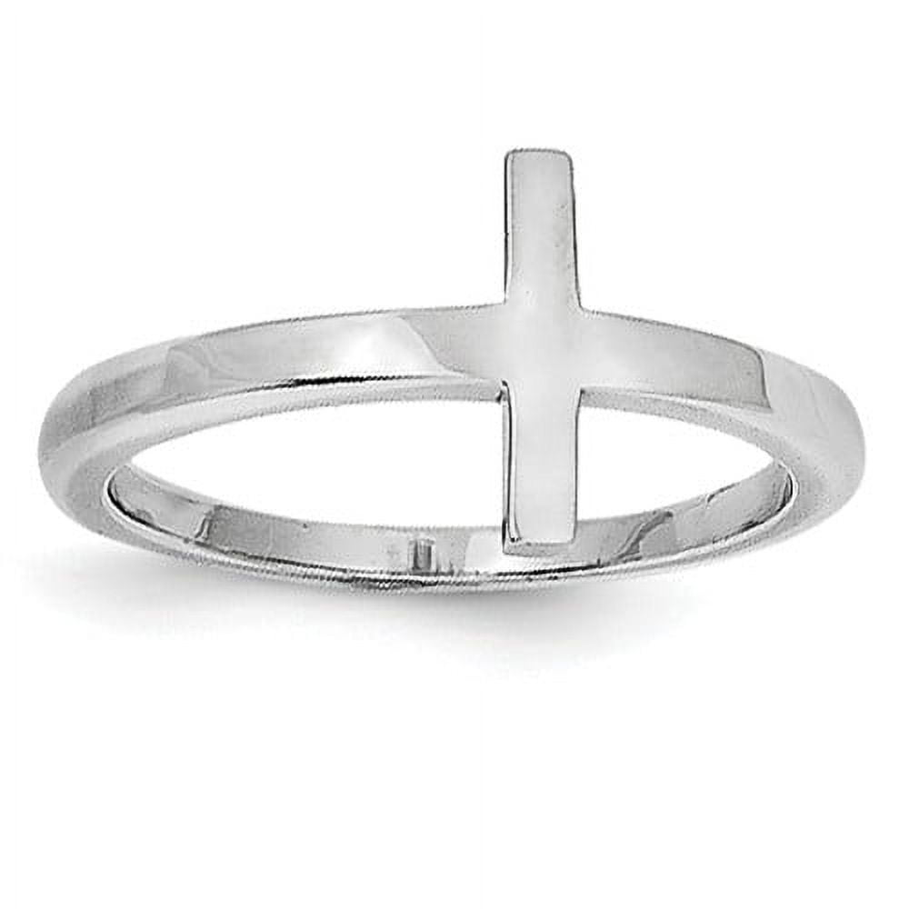 FJC Finejewelers Sterling Silver Sideways Cross Ring Size 8 Female ...