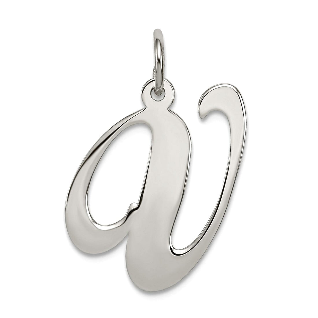 925 Sterling Silver Solid Polished Small Fancy Script Letter Name ...