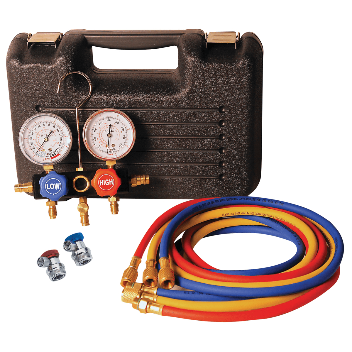 FJC R-134A/R-1234YF DUAL MANIFOLD GAUGE SET IN CASE - Walmart.com