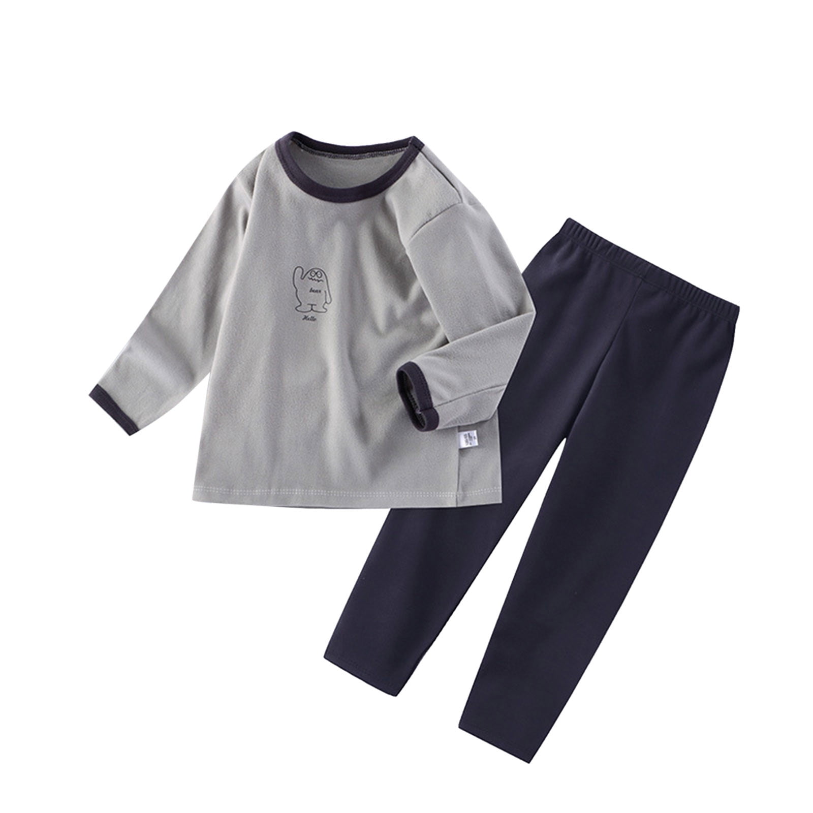 FJHNGBDH Kid's Boys Girls Pajamas Cartoon Dinosaur Panda Printed Long ...