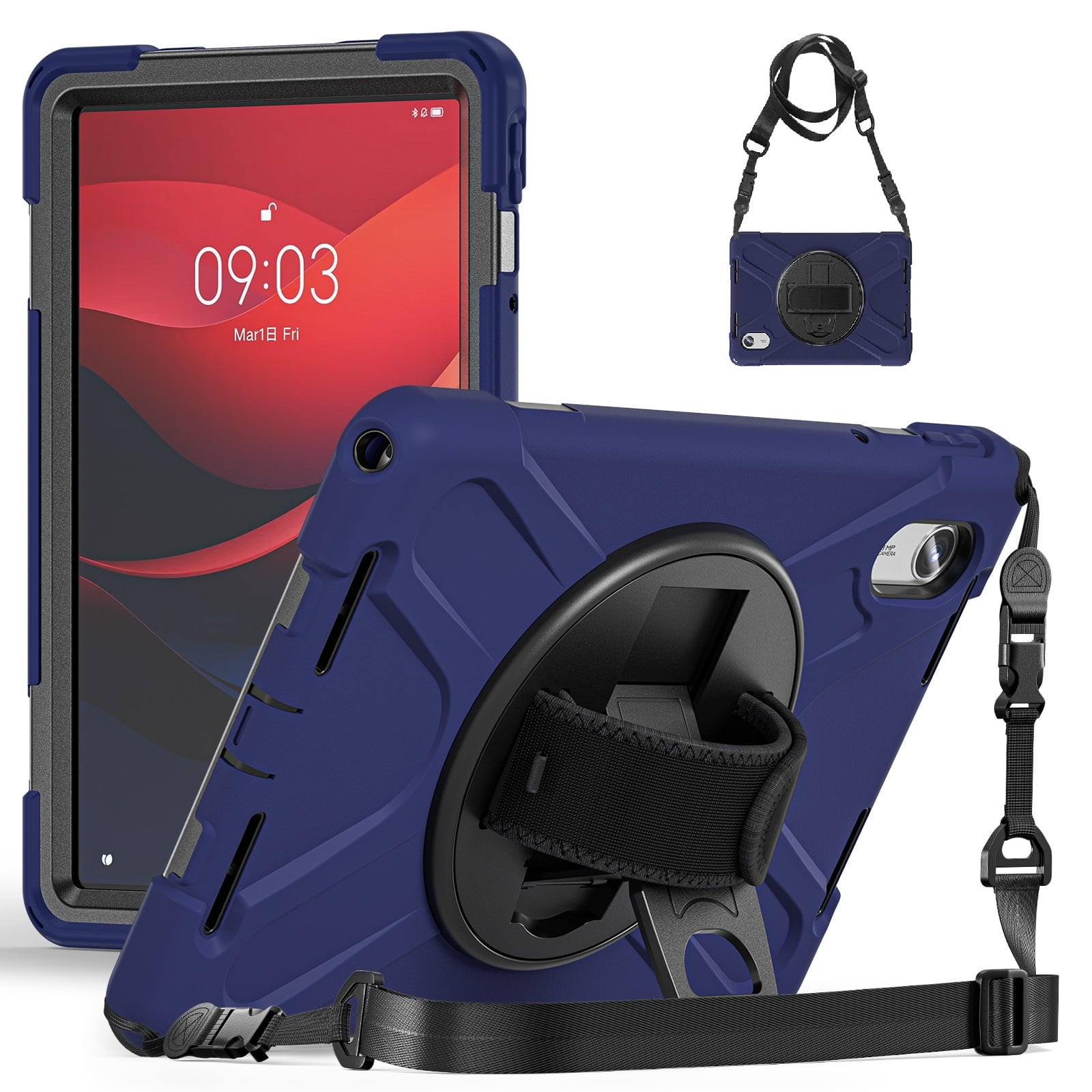 FJLBDE for Lenovo Tab M11/Tab K11 LTE/Xiaoxin Pad 2025 Case 11 inch, 360 Hand Strap, Shoulder ...