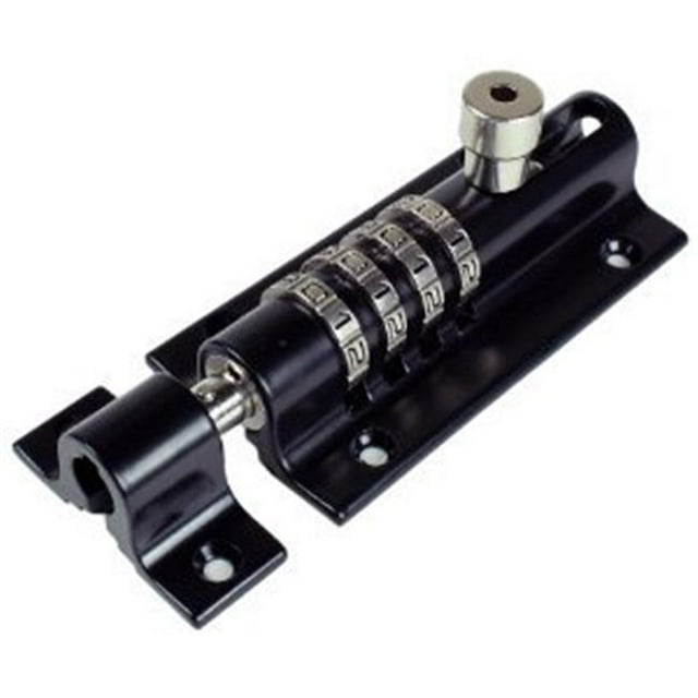FJM Sliding Barrel Bolt with Combination Lock CB2000-BLACK - Walmart.com