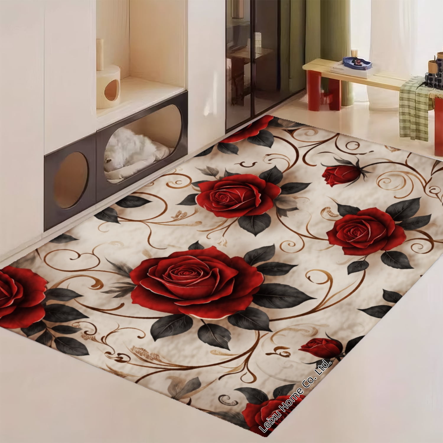 FJPT Soft Small Area Rugs Non Slip Indoor Floor Carpet For Living Room ...