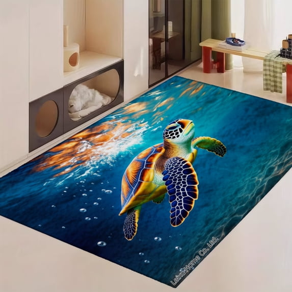 FJPT Soft Small Area Rugs Non Slip Indoor Floor Carpet Sea Turtle ...