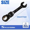 FJSHN-10mm Stubby Flex-Head Ratcheting Combination Wrench - 72 Tooth ...