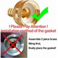 FJSHN-2PCS Solid Brass 1/2" Barb x 3/4"GHT Female Garden Hose End ...