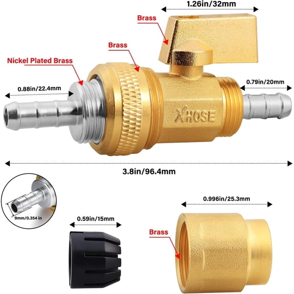 FJSHN-Garden Expandable Telescopic Hose end Adapter with Shut Off Valve ...