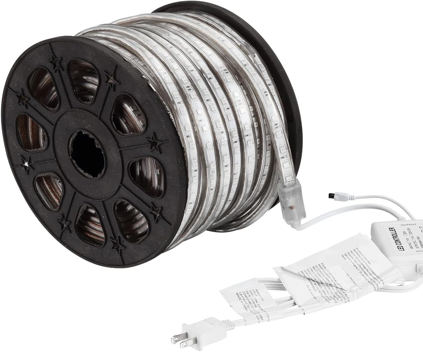 FJU 150FT LED Rope Lights, Waterproof 16 Colors Changing RGB Strips ...