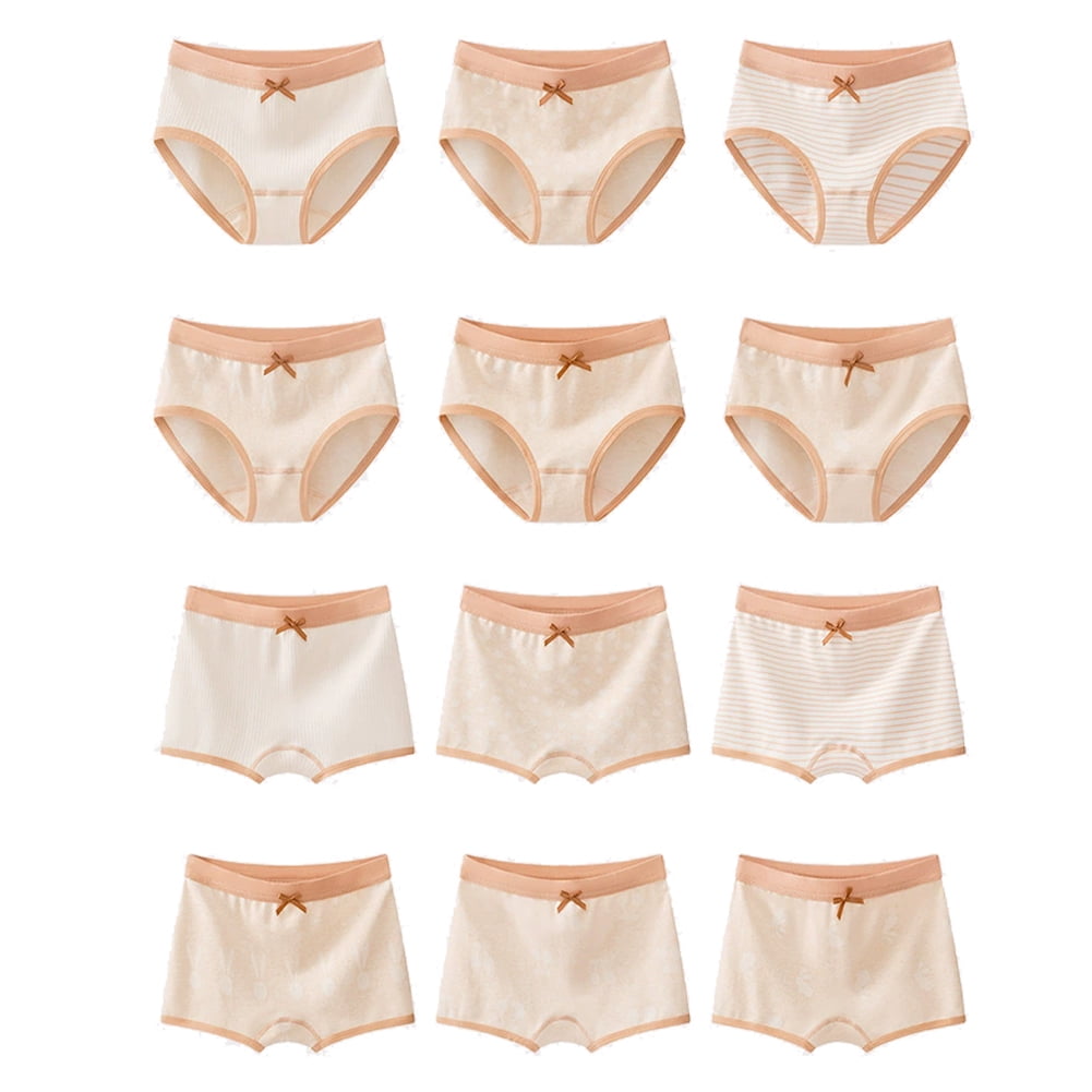 FJUCHAI 3-15Y Girls Cotton Underwear 6-Pack Big Kids Breathable Briefs ...
