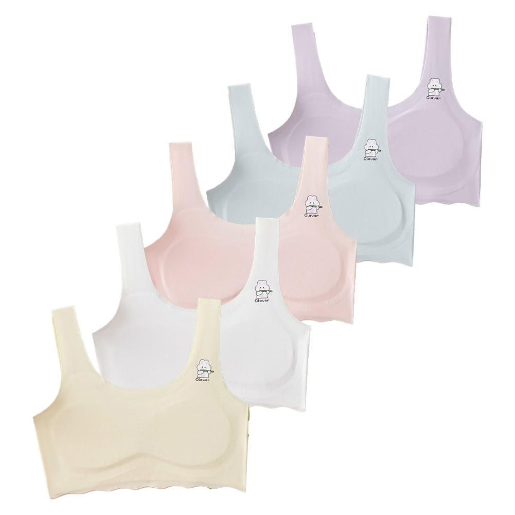 FJUCHAI Teen Bralette Seamless Ice Silk Bras M-XL Girls Lightweight No ...