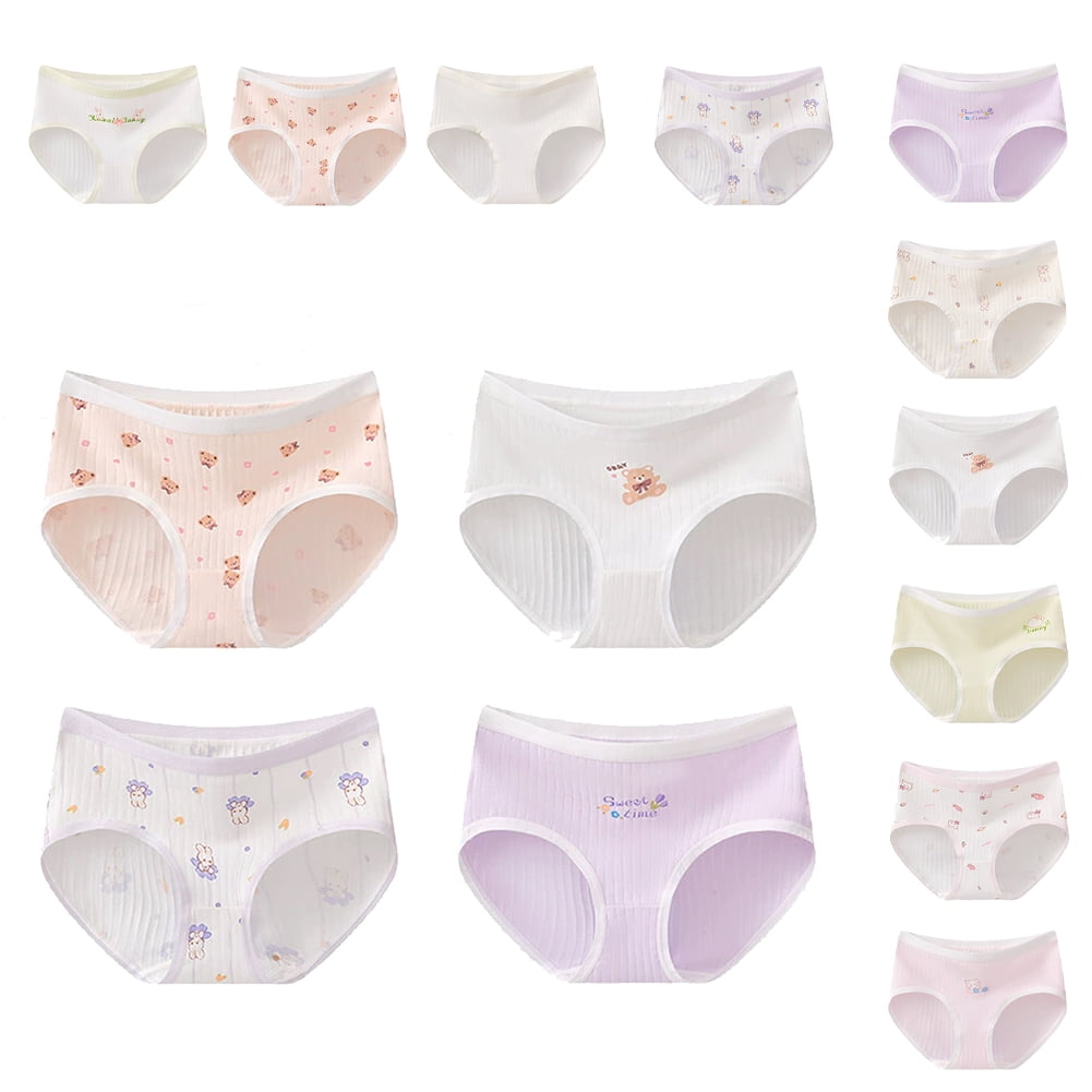 FJUCHAI Toddler Girls High Waist Cotton Underwear 4-Pack Kids Baby ...