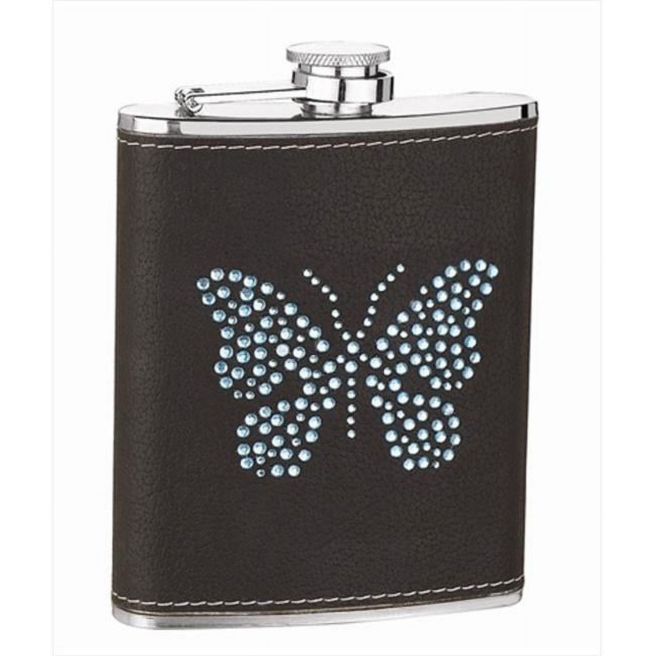 FJX Wholesale HFL-SP048 6oz Black Wrap Butterfly Flask - Walmart.com