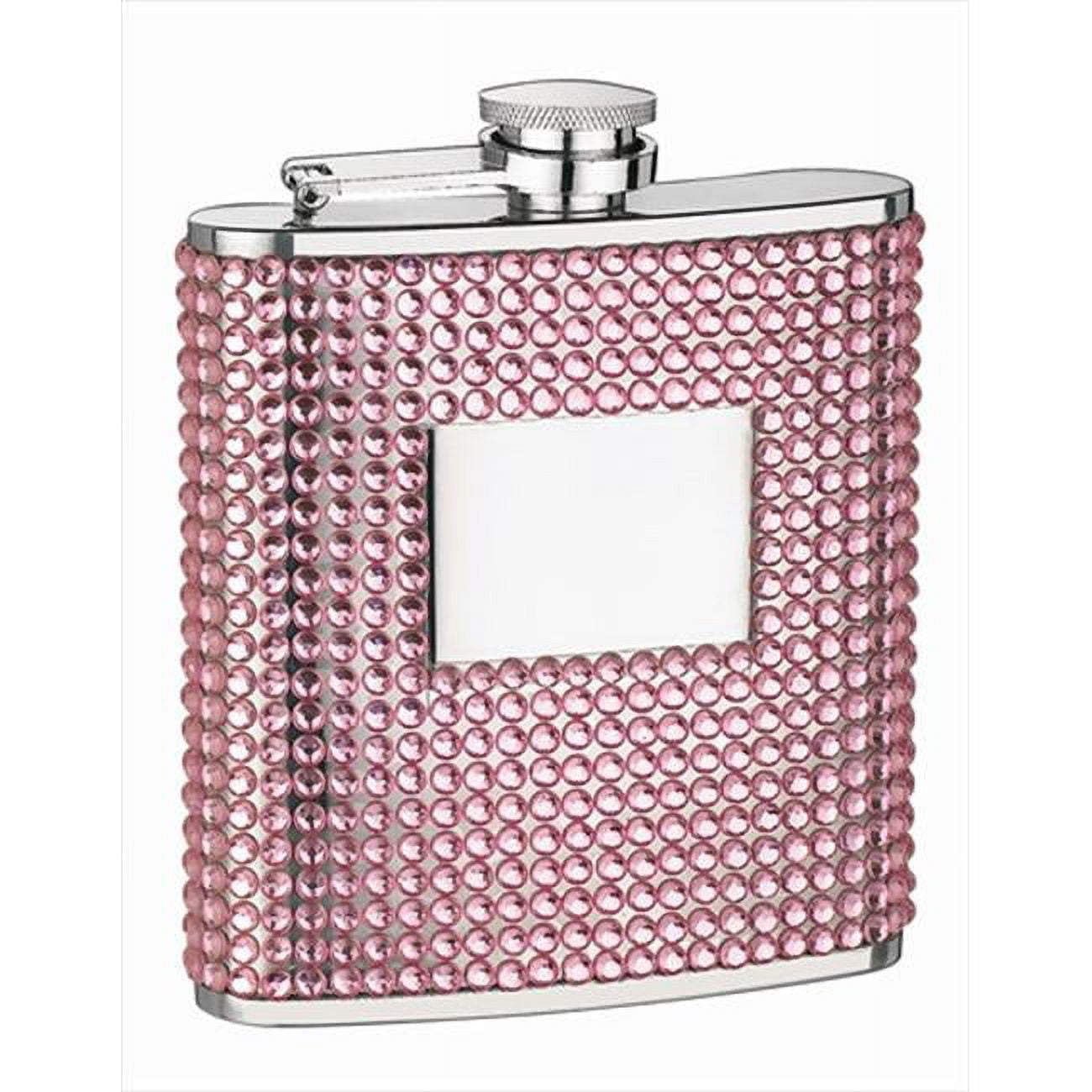 FJX Wholesale HFL-SP071 6oz Pink Diamond Stamp Flask - Walmart.com