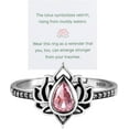 FK MY TRAUMA LOTUS RING, S925 Sterling Silver Lotus Flower Promise ...