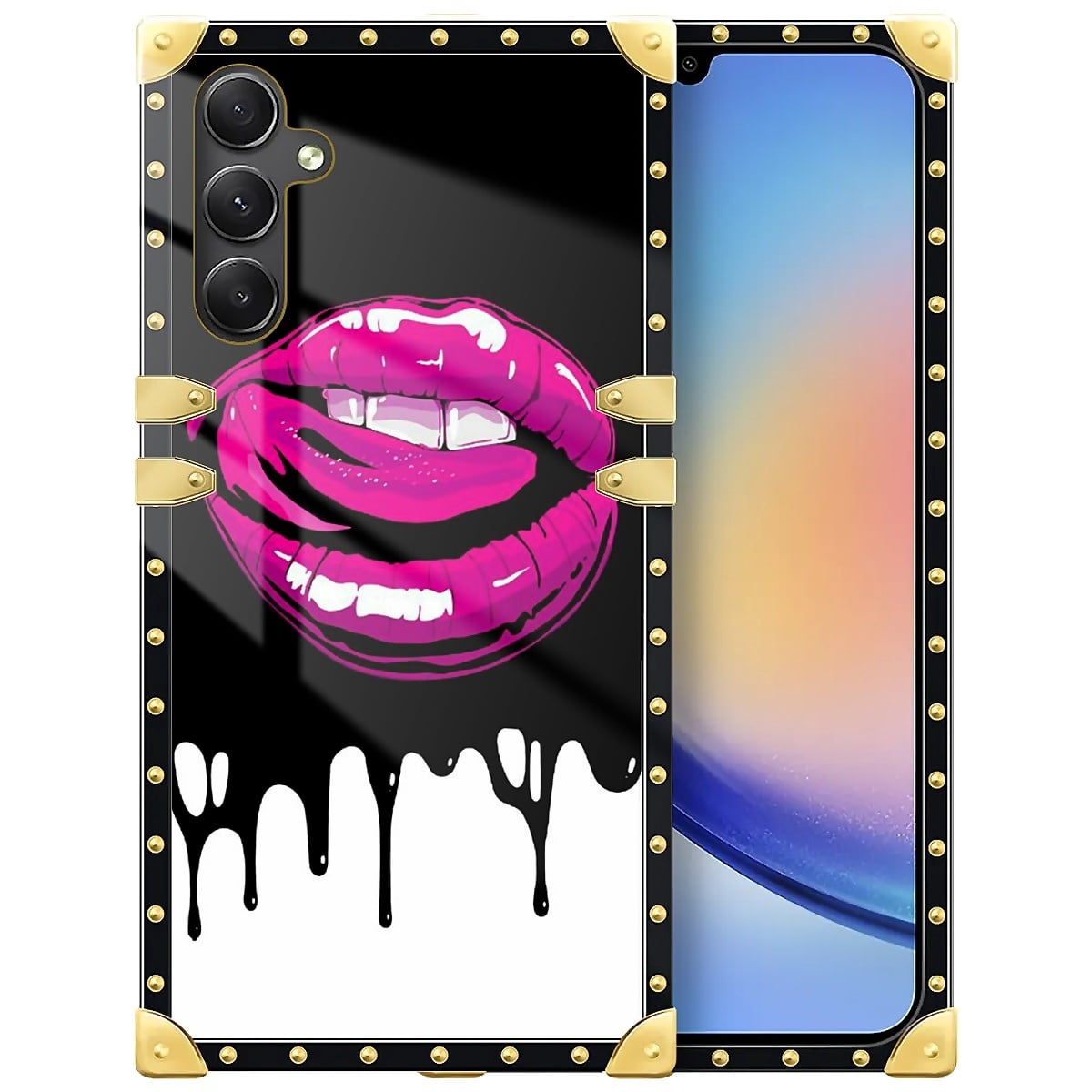 FKBRCL4U Compatible with Samsung Galaxy A14 5G Case, Black White Red ...