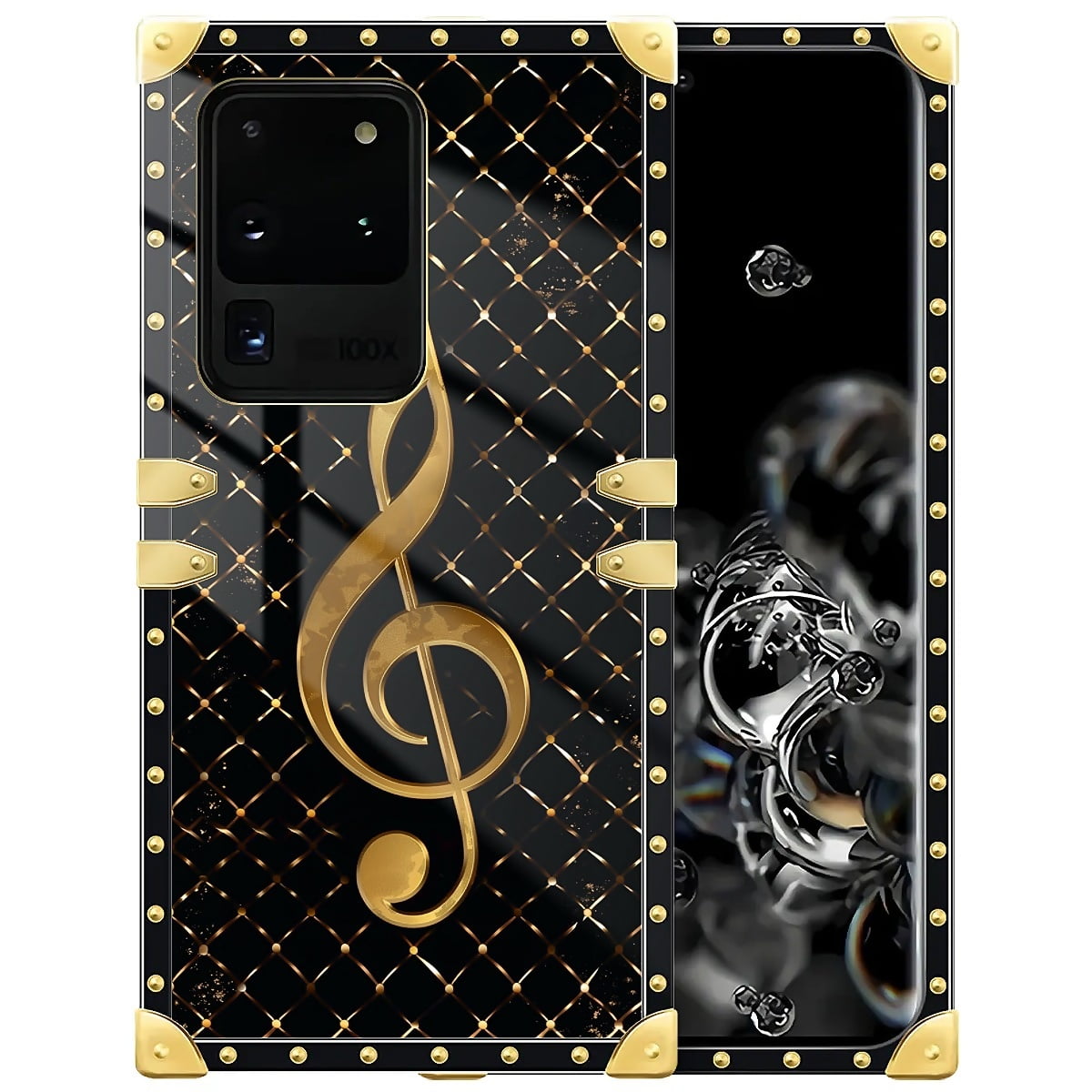 FKBRCL4U Compatible with Samsung Galaxy S20 Ultra Case, Black Leather ...