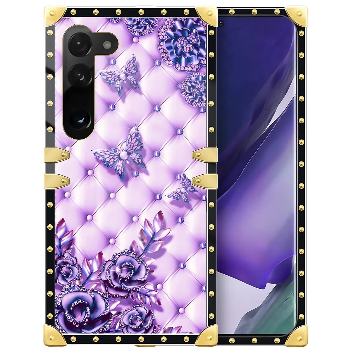 FKBRCL4U Compatible with Samsung Galaxy S23 Case, Purple Butterfly ...
