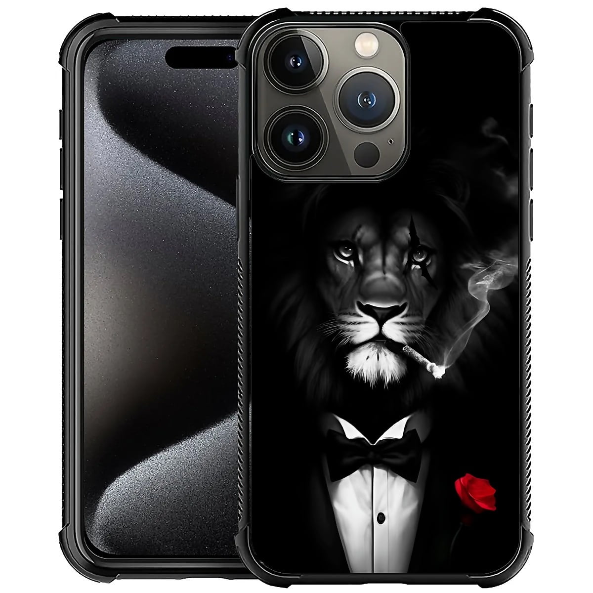 FKBRCL4U Compatible With iPhone 16 Pro Max Case, Gangster Lion Smoke ...