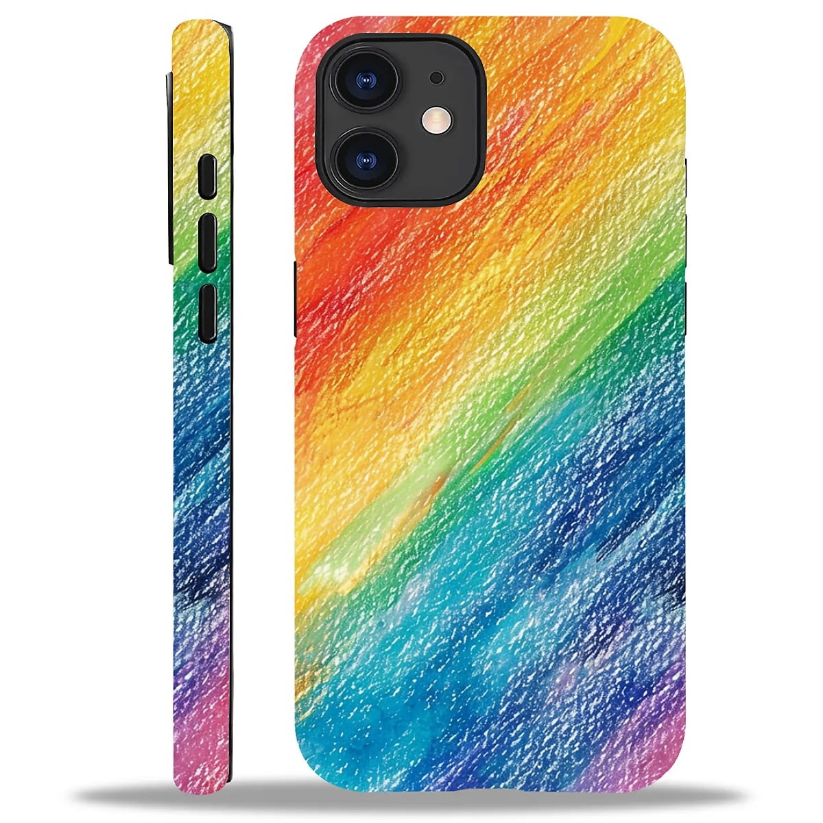 FKBRCL4U Compatible with iPhone 11 Case, Colorful Rainbow Crayon ...