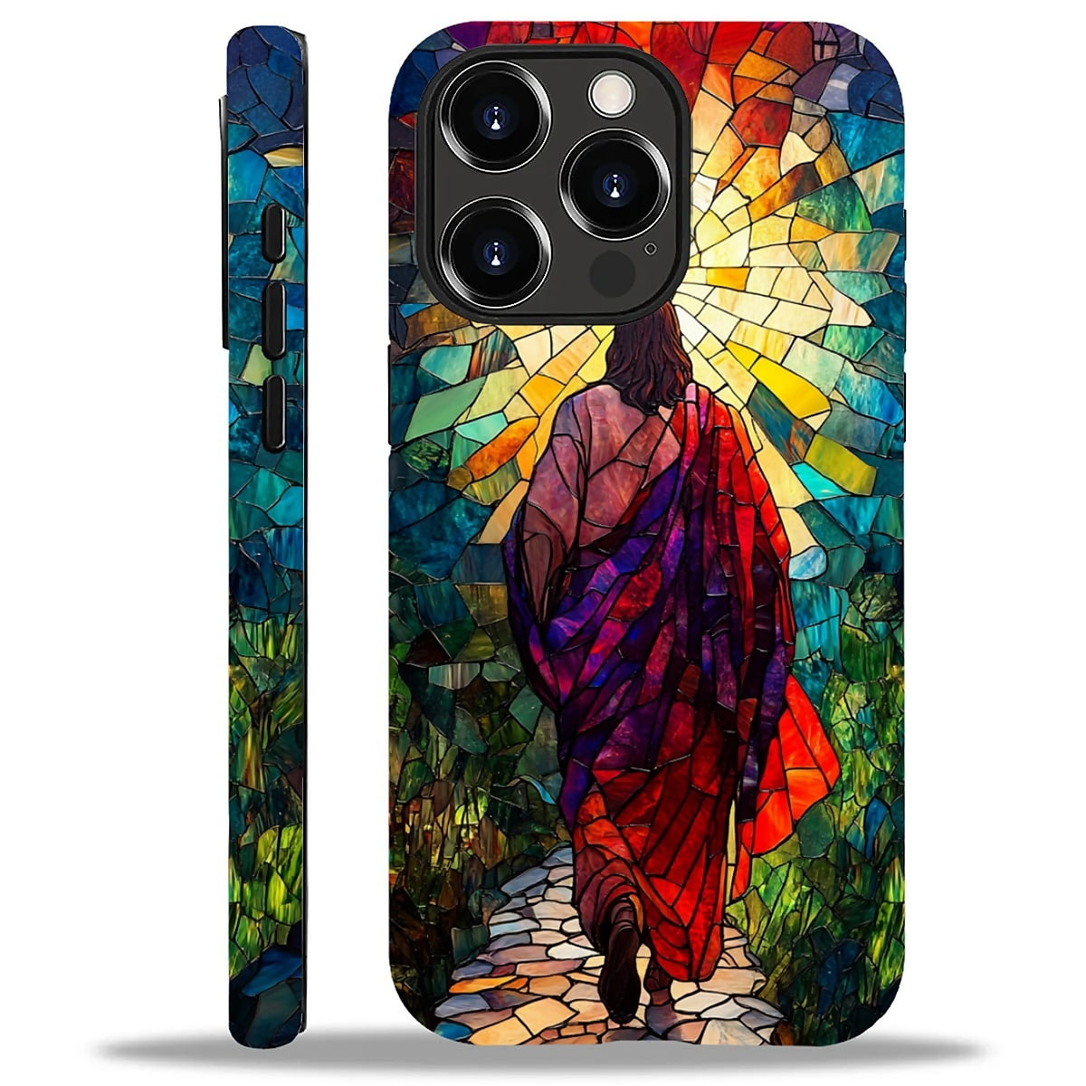 FKBRCL4U Compatible with iPhone 12 12 Pro Glossy Case, Jesus Walking ...