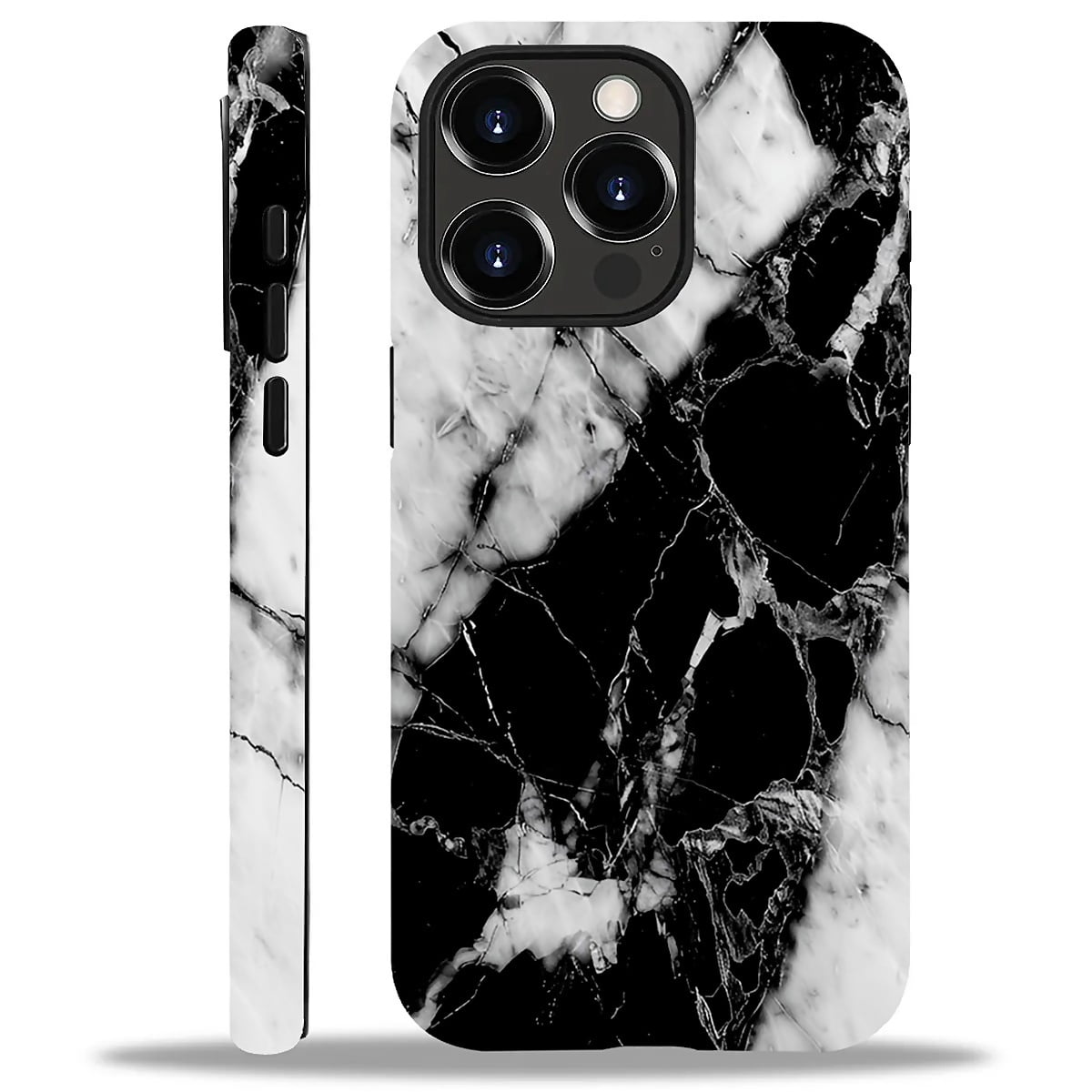 FKBRCL4U Compatible with iPhone 13 Pro Case, Black and White Marble ...