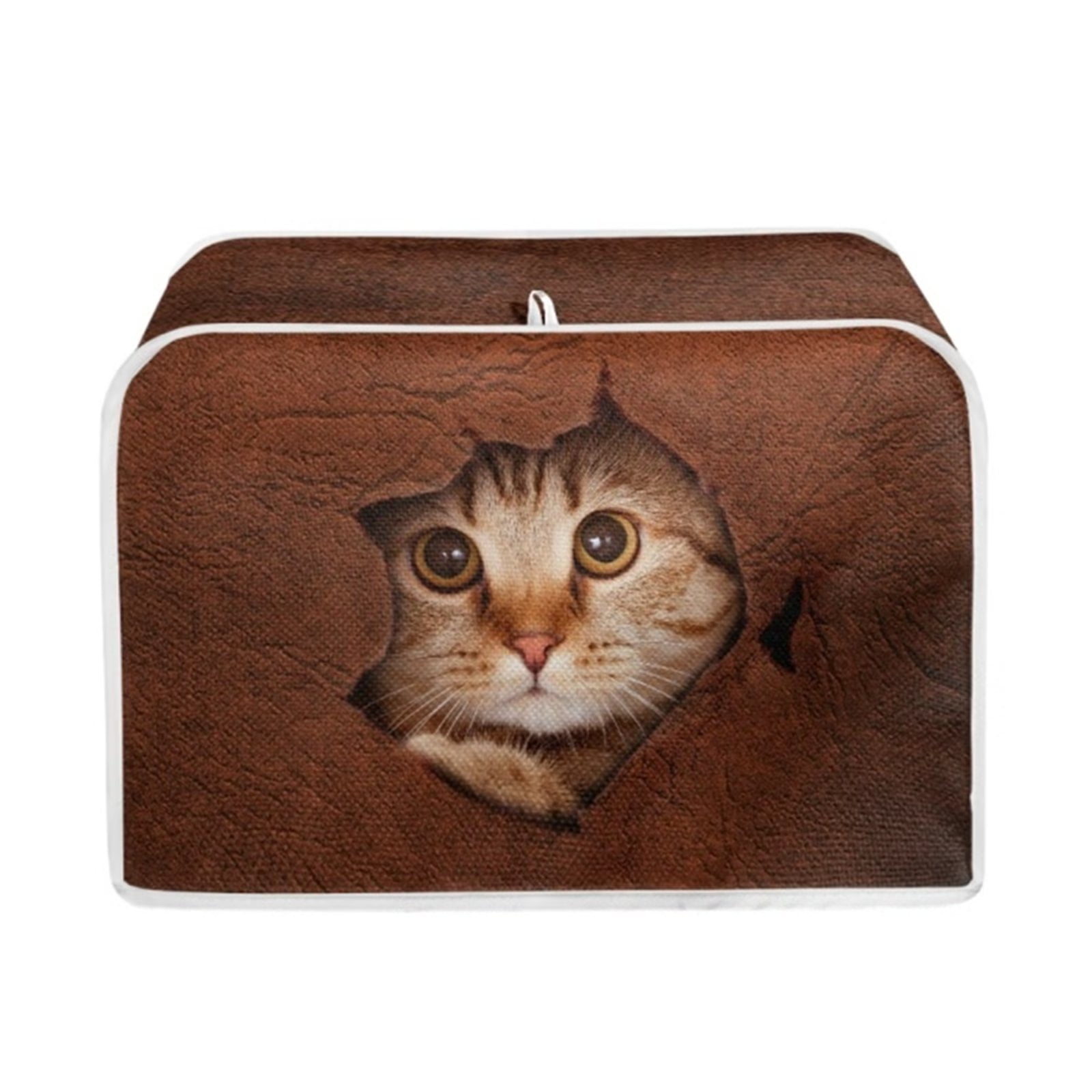 FKELYI 2 Slice Toaster Covers for Kitchen Reusable Toast Cat Print ...