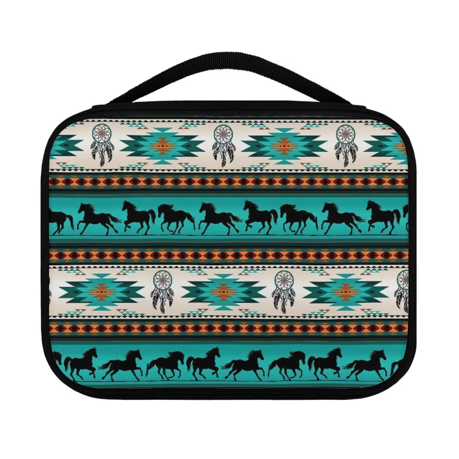 FKELYI Aztec Tribal Bible Cover Leisure Horse Geometric Zipper Pocket ...