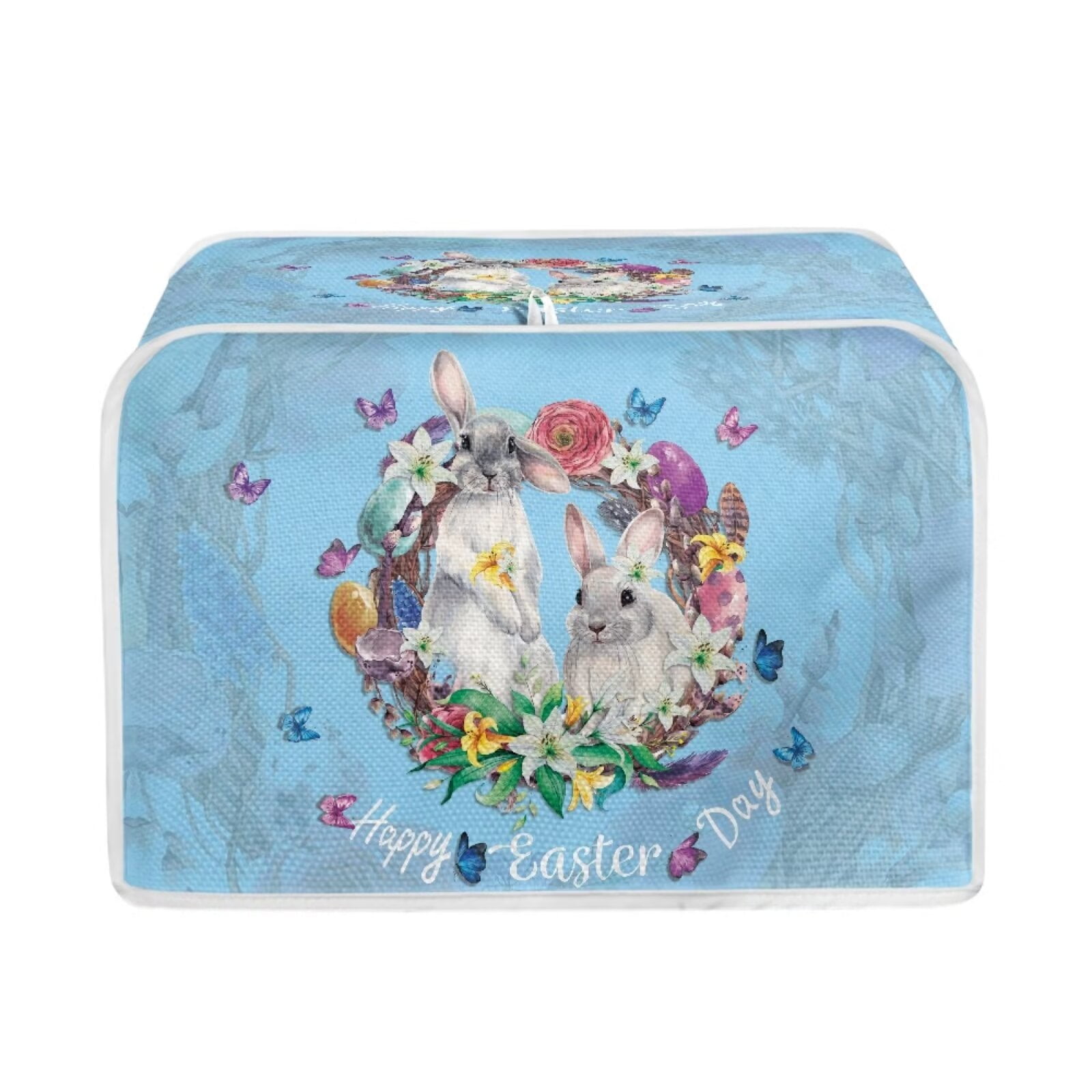 FKELYI Butterfly Rabbit Toaster Covers Stain Resistant 4 Slice Wide ...
