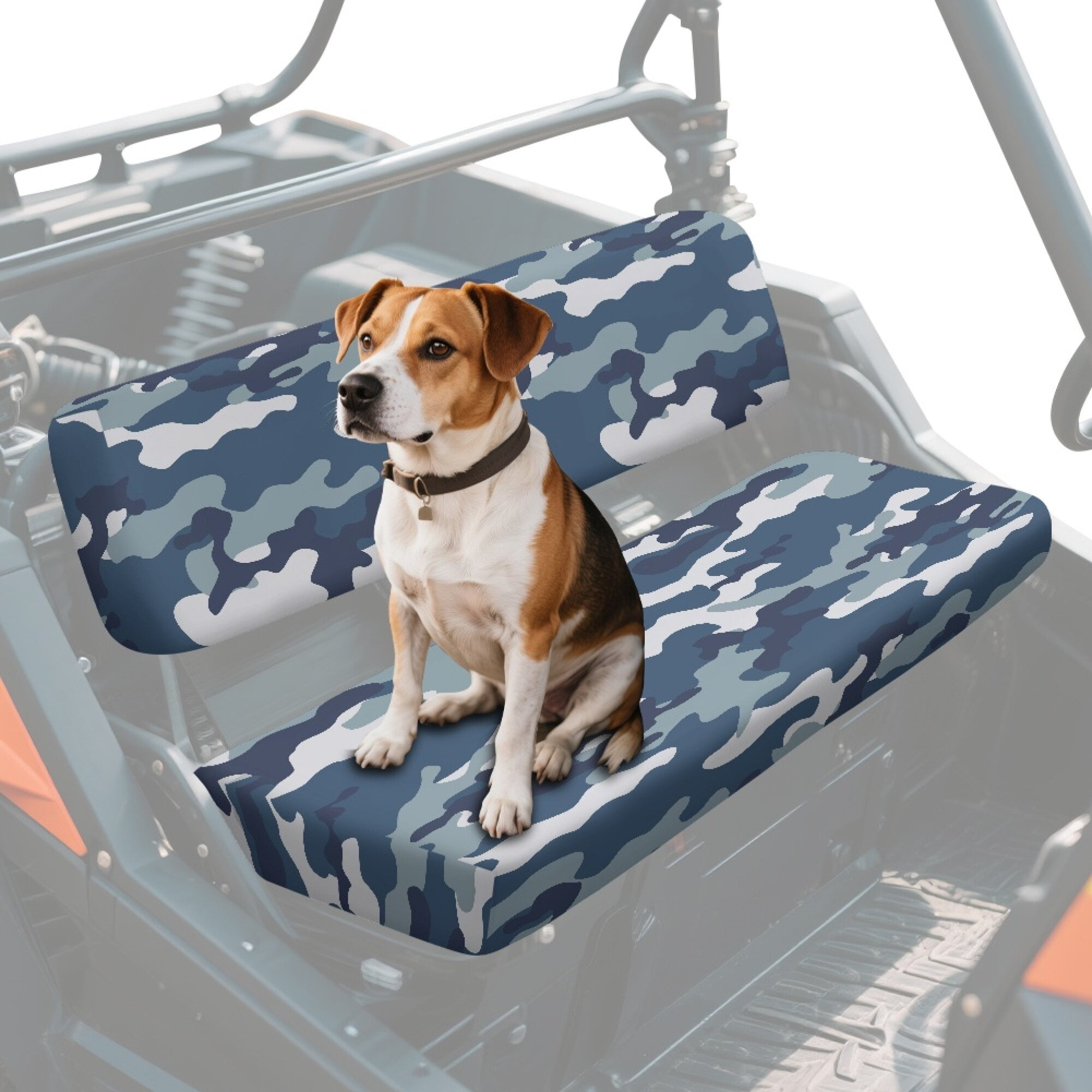 FKELYI Camo Blue Print UTV Seat Covers Full Protection Anti-Dust Bench ...