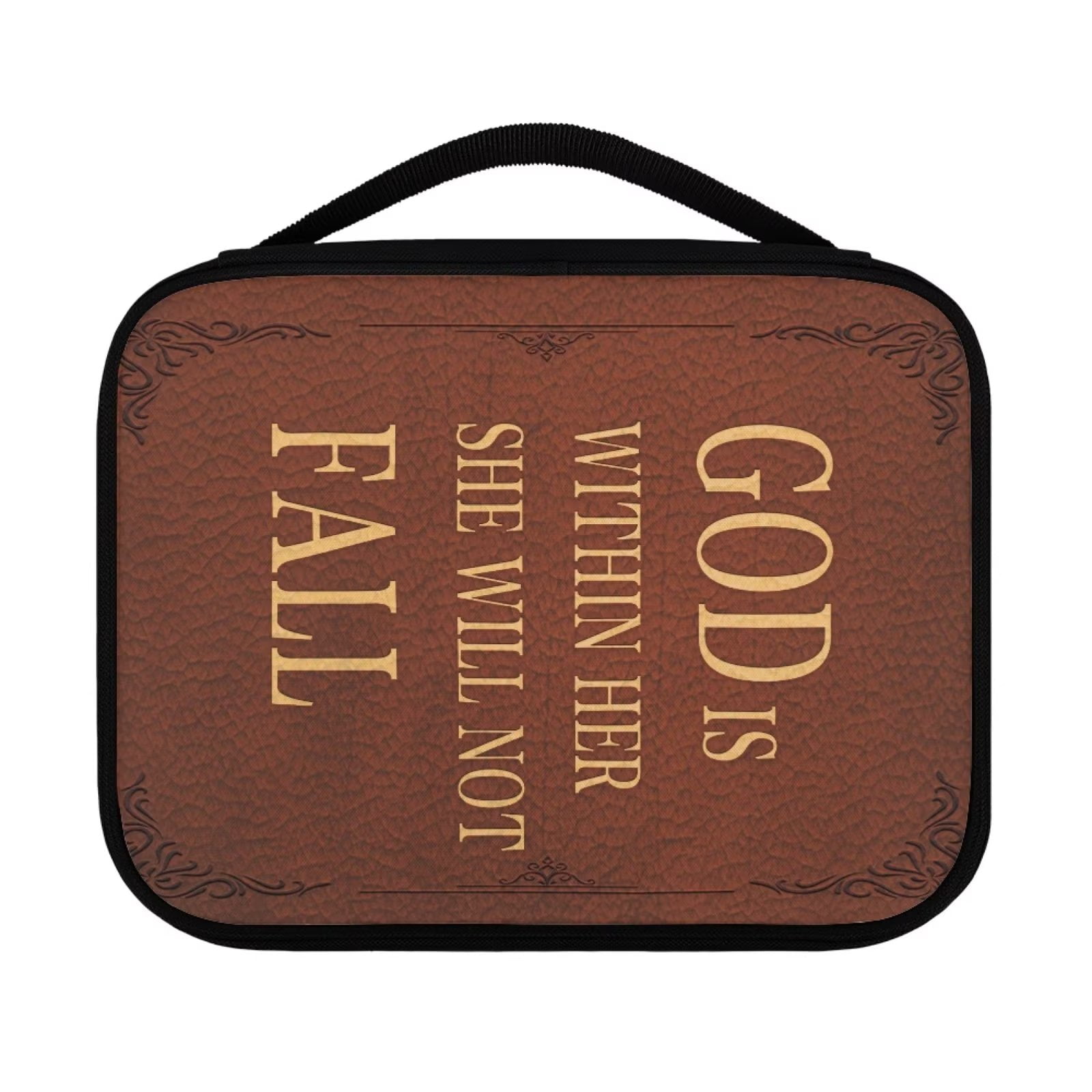 FKELYI Church Scripture Bible Case with Handle Portable Bible Carrying ...