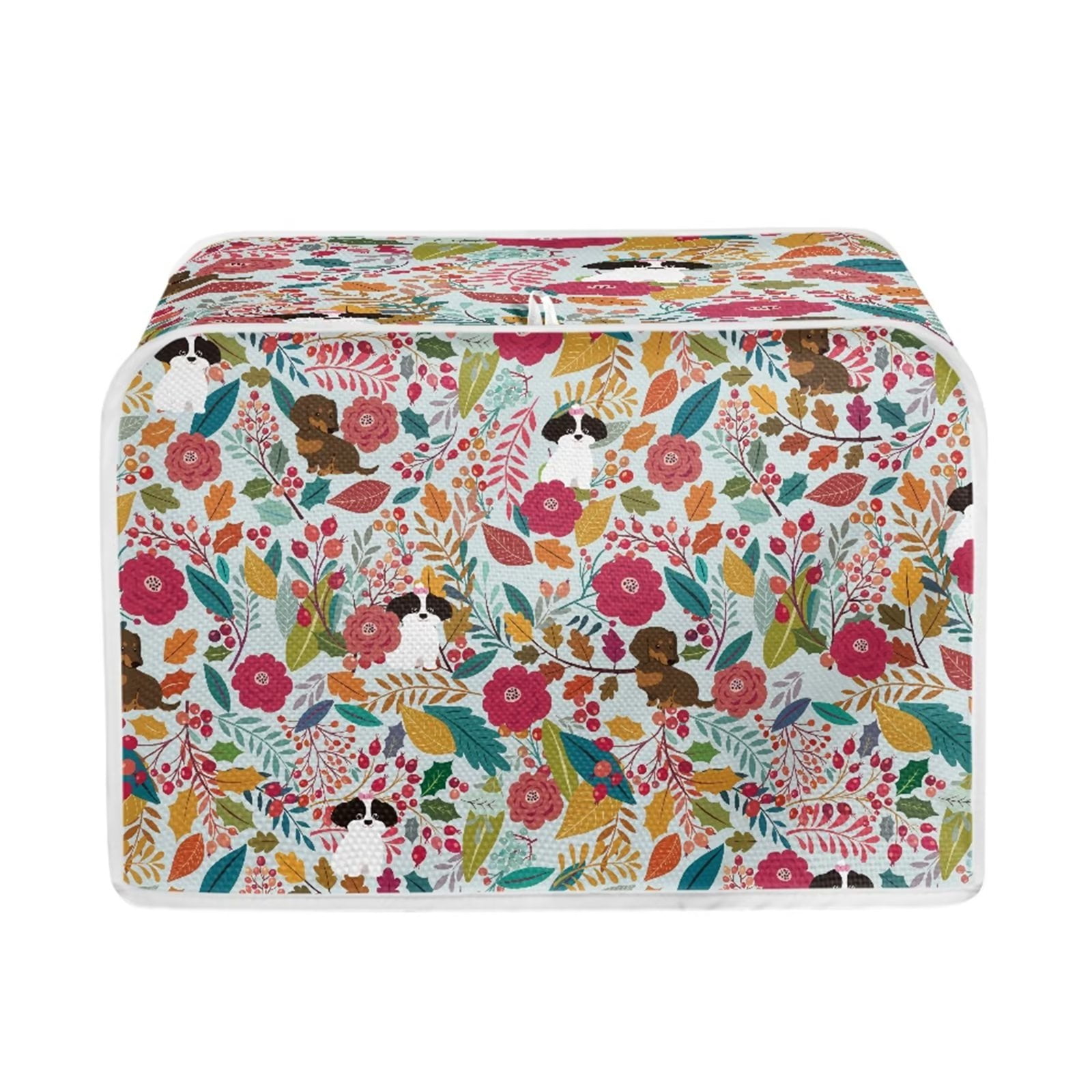 FKELYI Cute Floral Border Collie Toaster Cover Washable Toaster Cover 4 ...