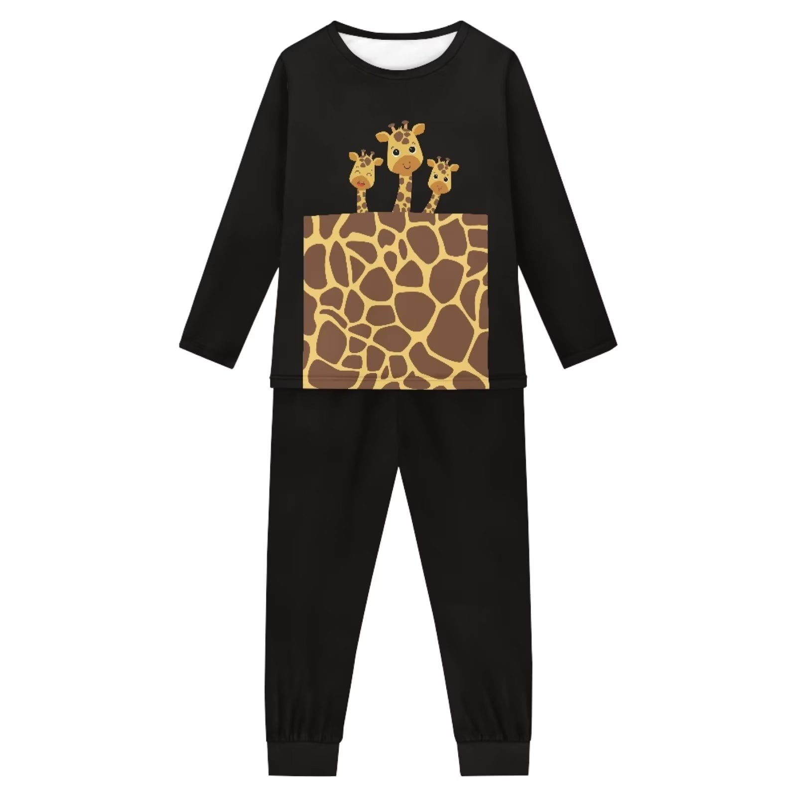 FKELYI Cute Giraffe Long Sleeve Pjs 2 Packs Lightweight Jogger Children ...