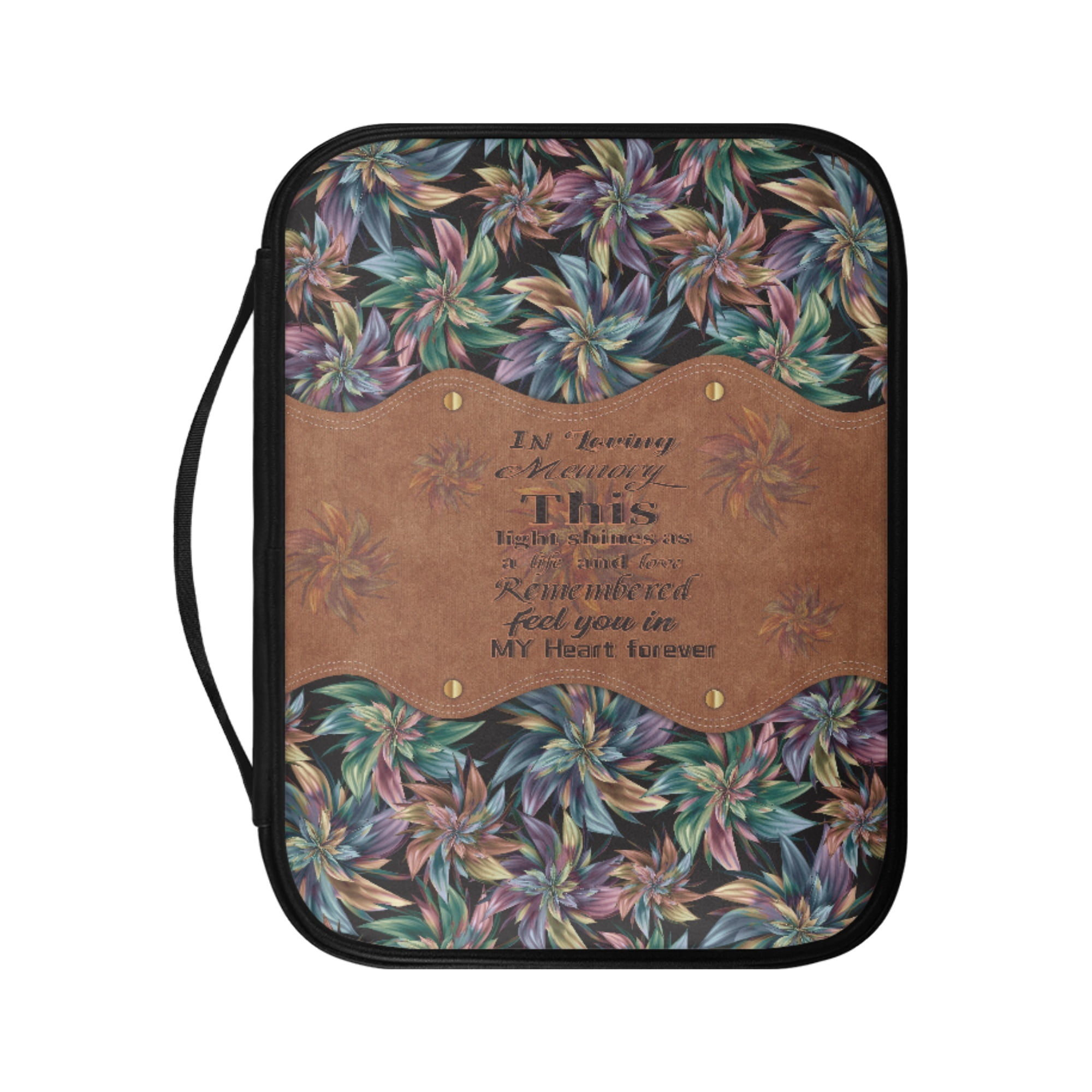 FKELYI Faux Leather Bible Cover for Women Art Flower Bible Verse Print ...