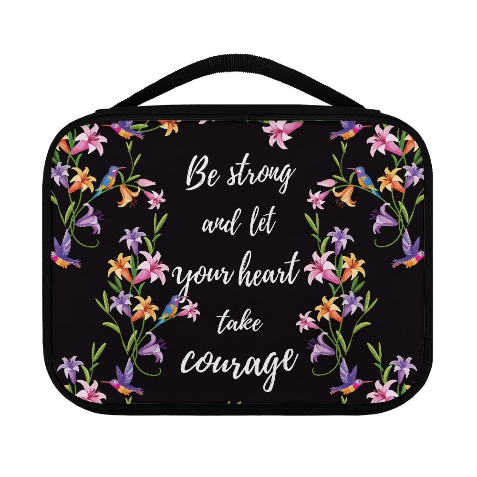 FKELYI Flower Hummingbird Bible Bag with Handle Casual Christian Bible ...