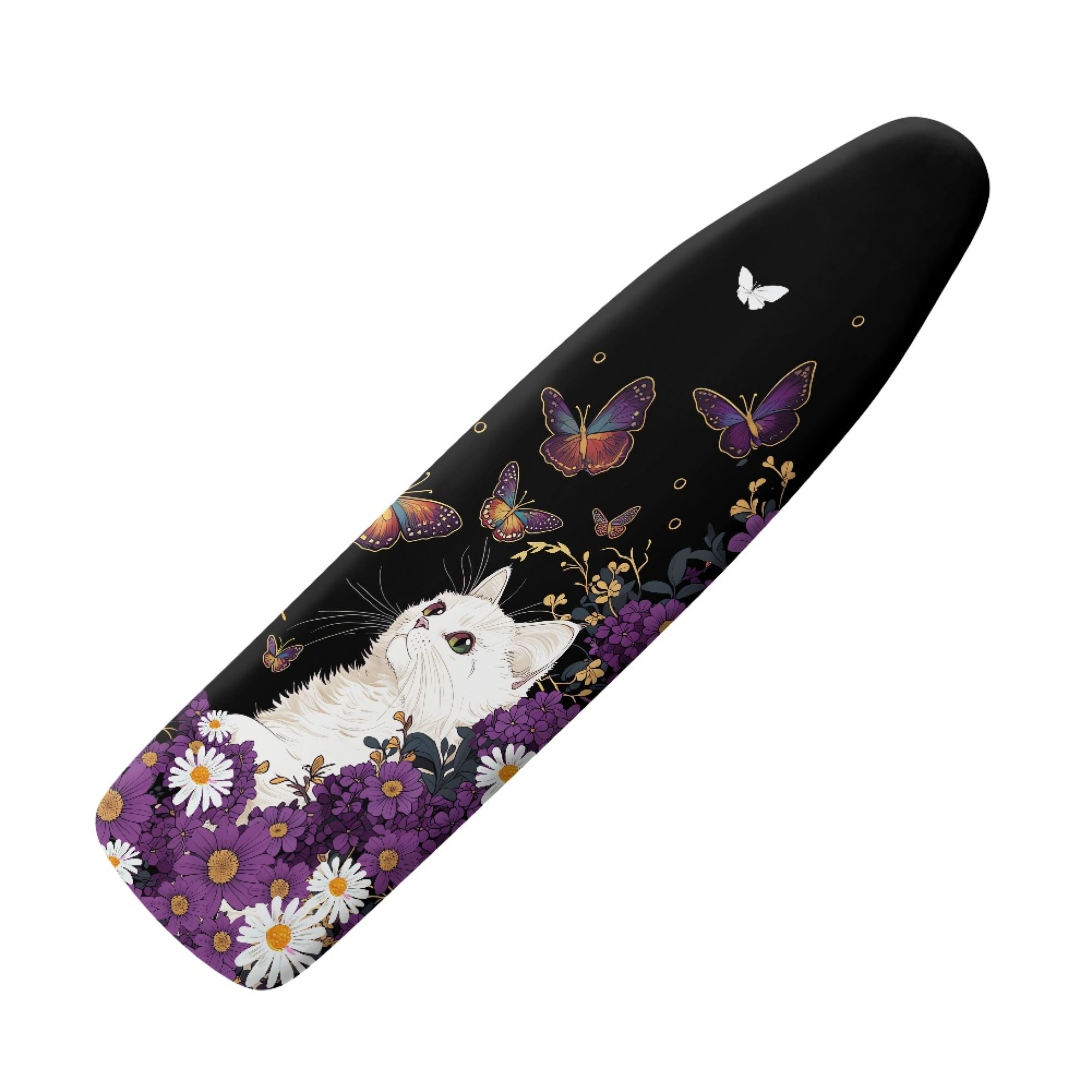 FKELYI Heat Resistant Ironing Board Covers Daisy Purple Floral Cat ...