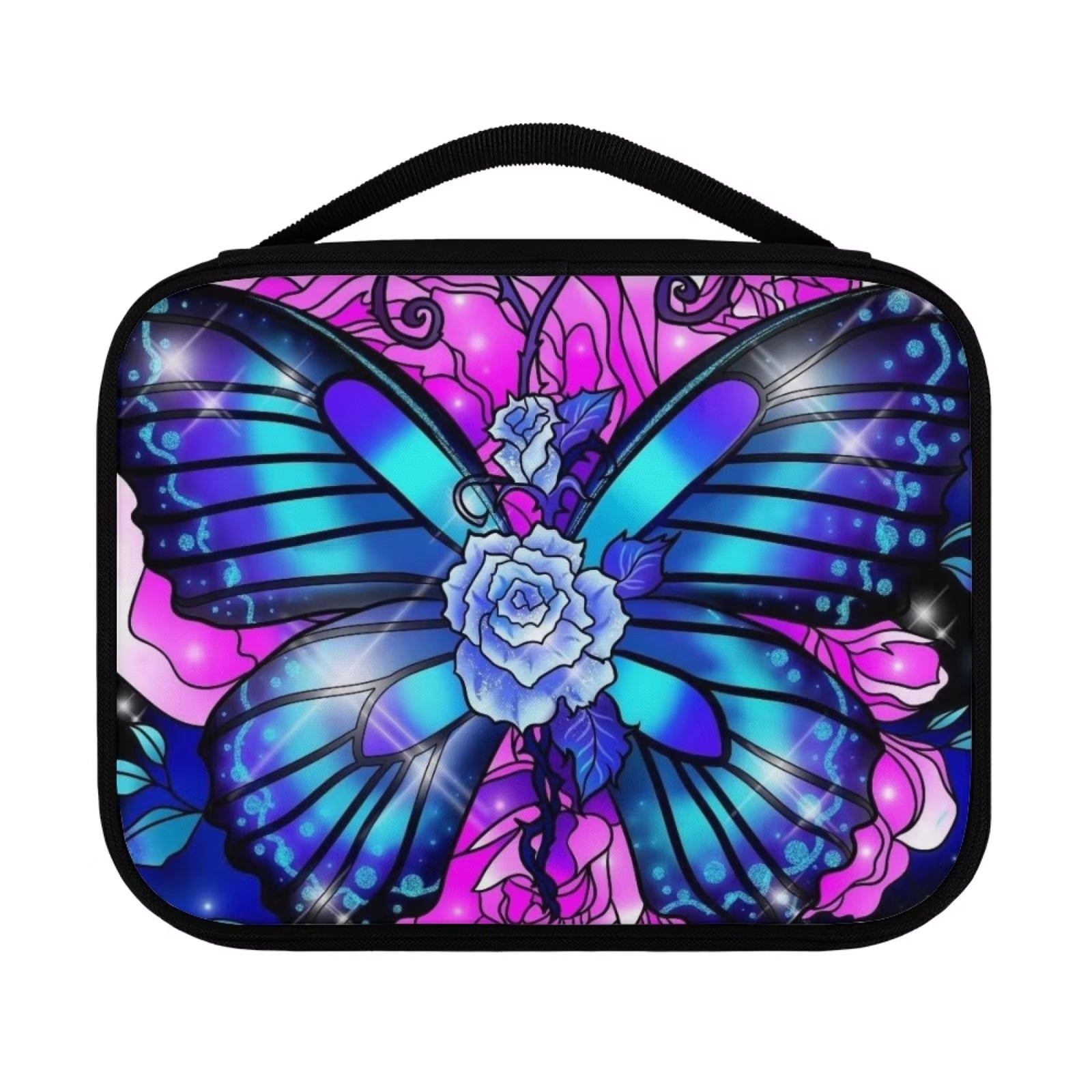 FKELYI Hippie Floral Butterfly Bible Bag Leisure Bible Holder Bag ...